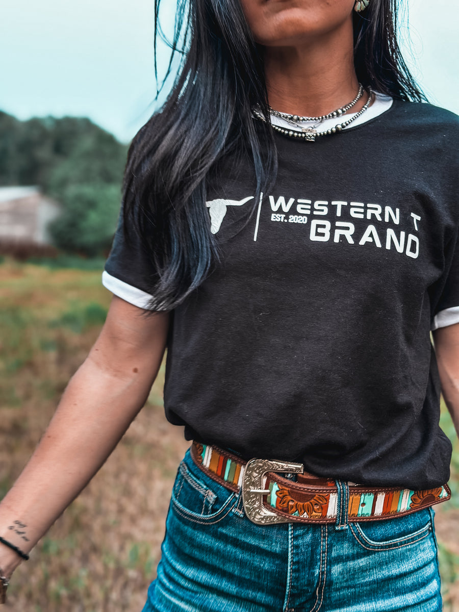 Western T Brand | Logo - Black Ringer – Western T Brand LLC