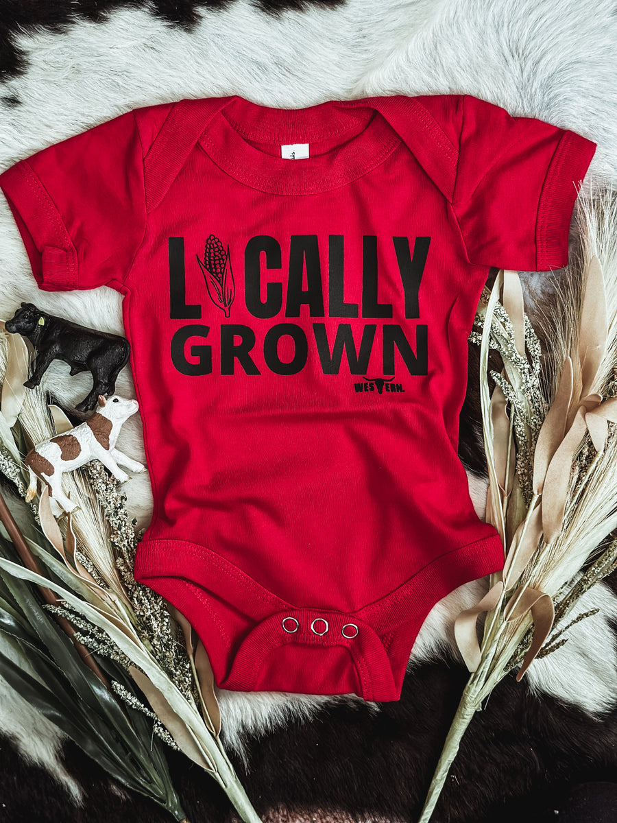 Locally Grown Onesie - Red – Western T Brand LLC