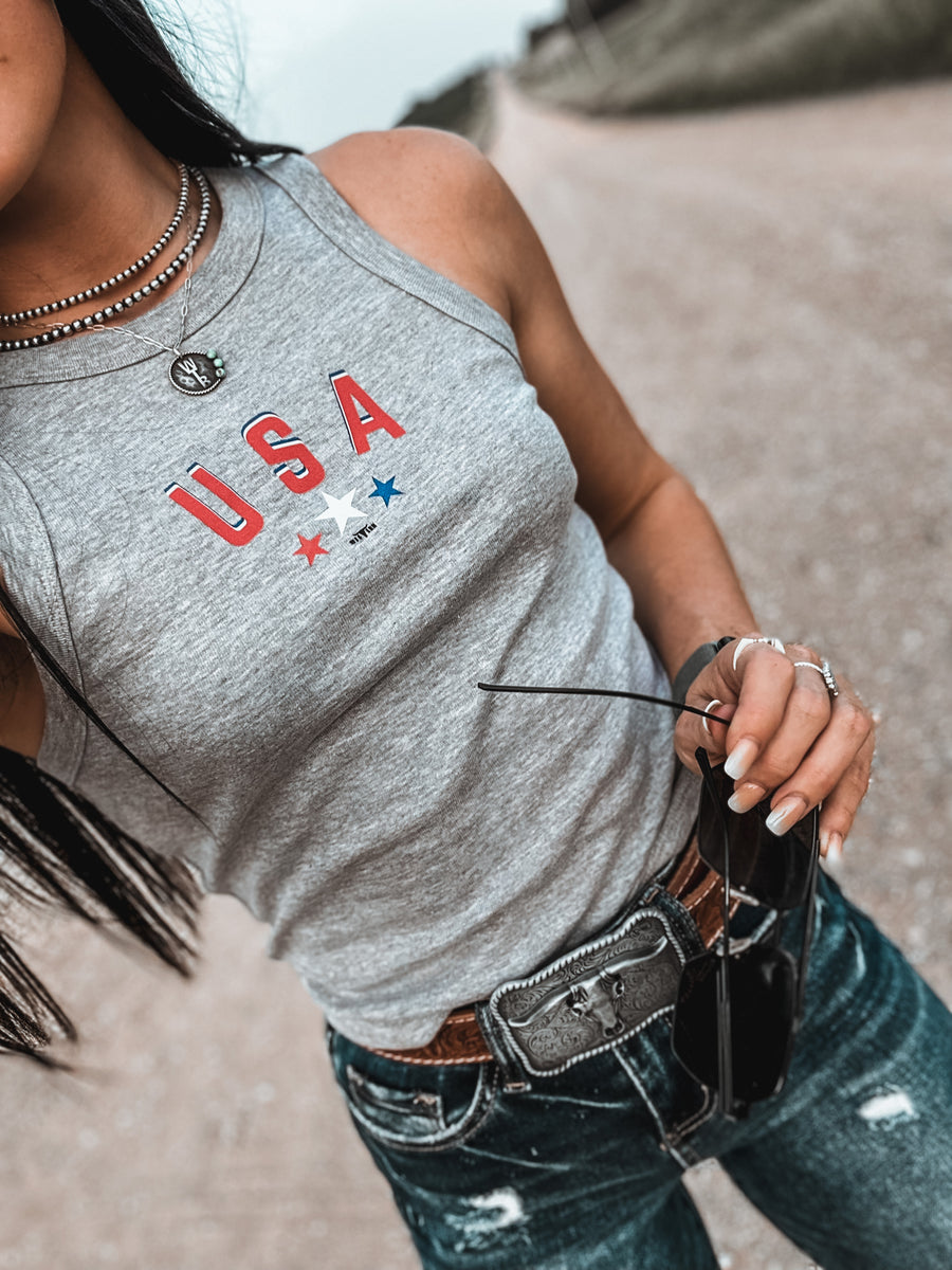 USA Racer Tank – Western T Brand LLC